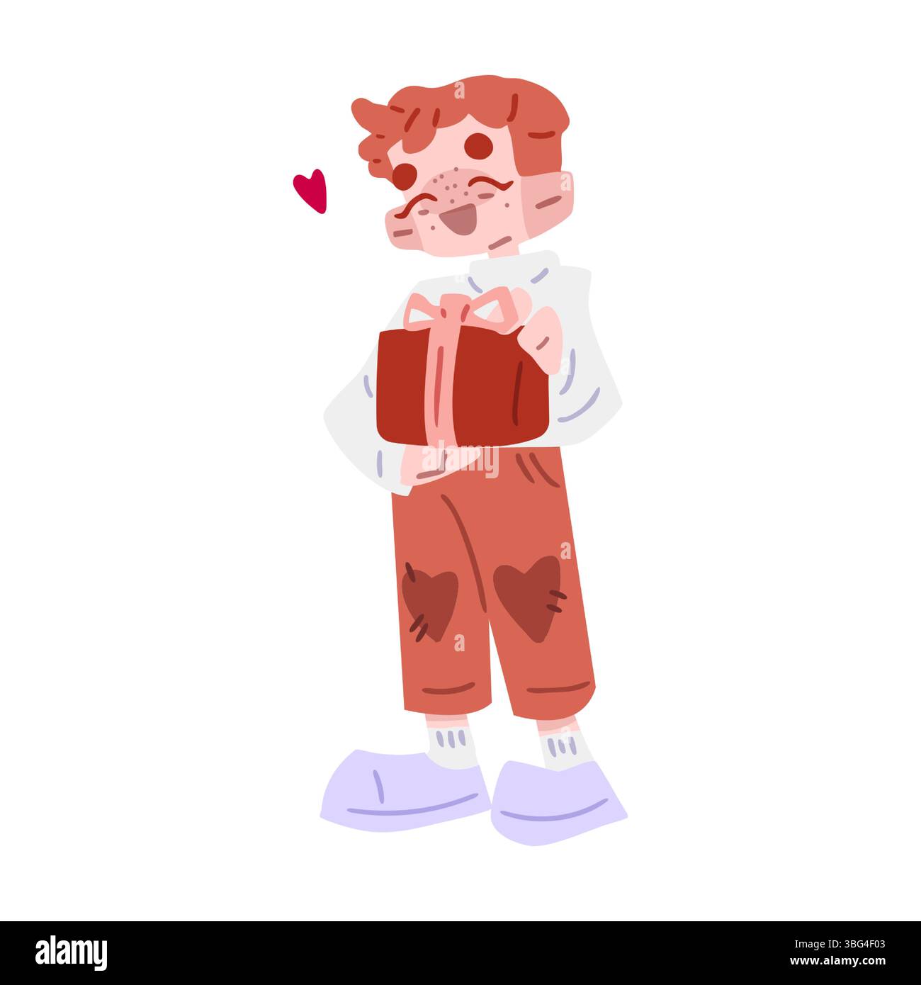 Boy giving gift box Cut Out Stock Images & Pictures - Alamy