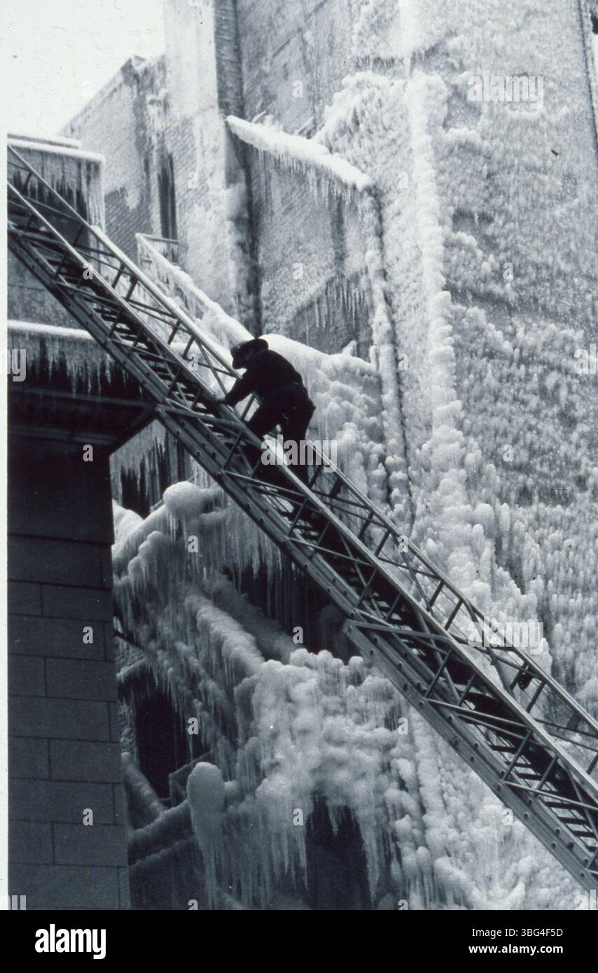 The Marzetti Office Building fire, photographed on February 17, 1977 ...