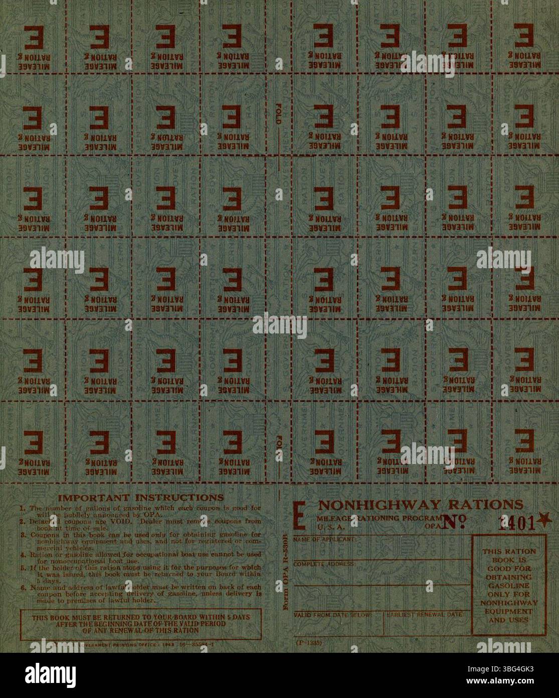 This collection of World War II ration memorabilia from 1942 to 1947 ...