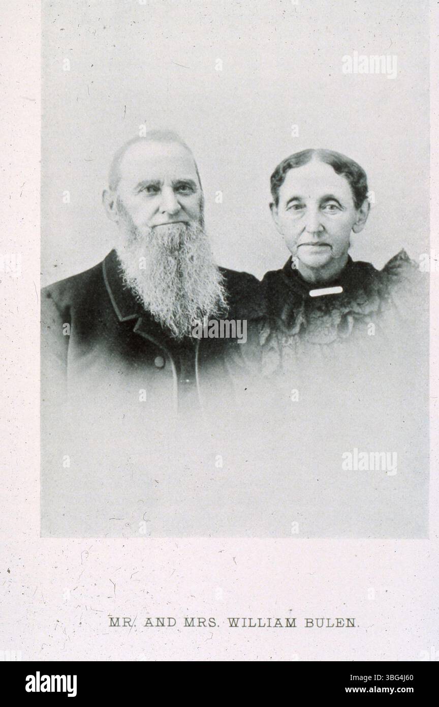 Portrait of William Bulen (1821-1899) and his wife Mary A. Thompson (d ...