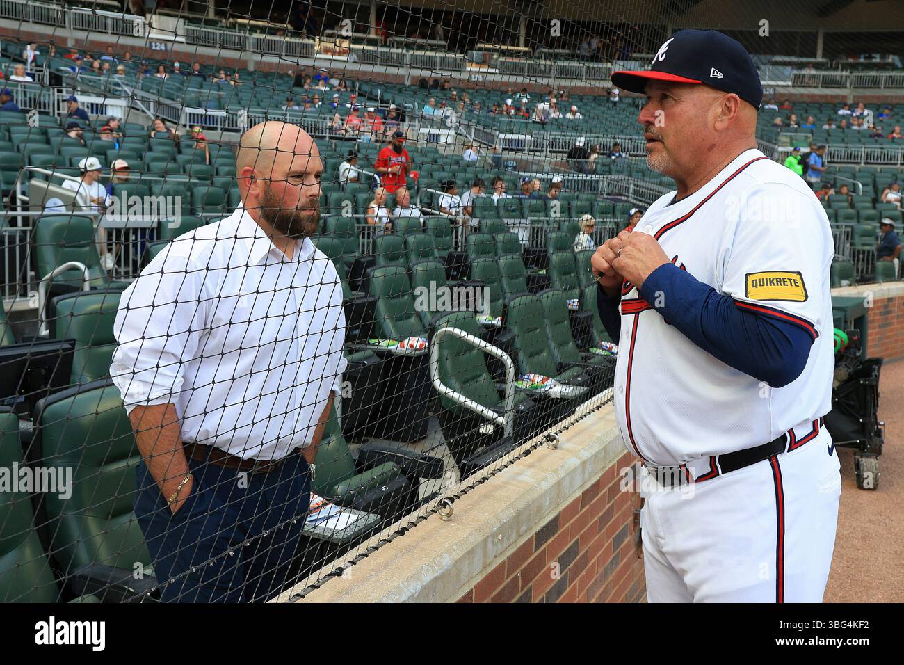 ATLANTA, GA - JUNE 03: 3rd base coach Fredi Gonzalez of the Braves ...