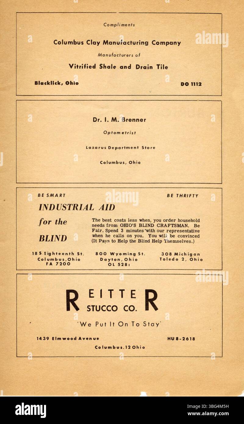 The 1954 Ohio State Fair Race Program contains horse racing terms, an ...