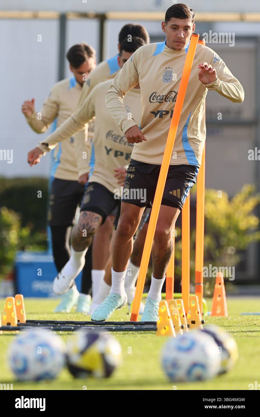 Argentina's national team defender Nahuel Molina takes part in a ...