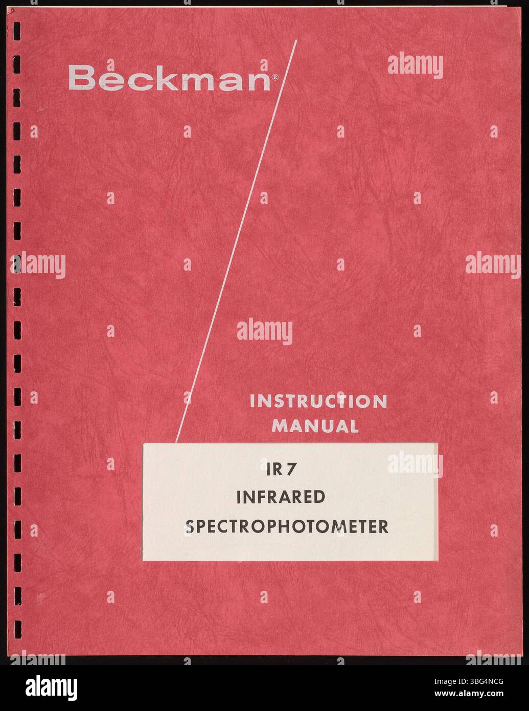 The 1958 Beckman IR7 Infrared Spectrophotometer instruction manual ...
