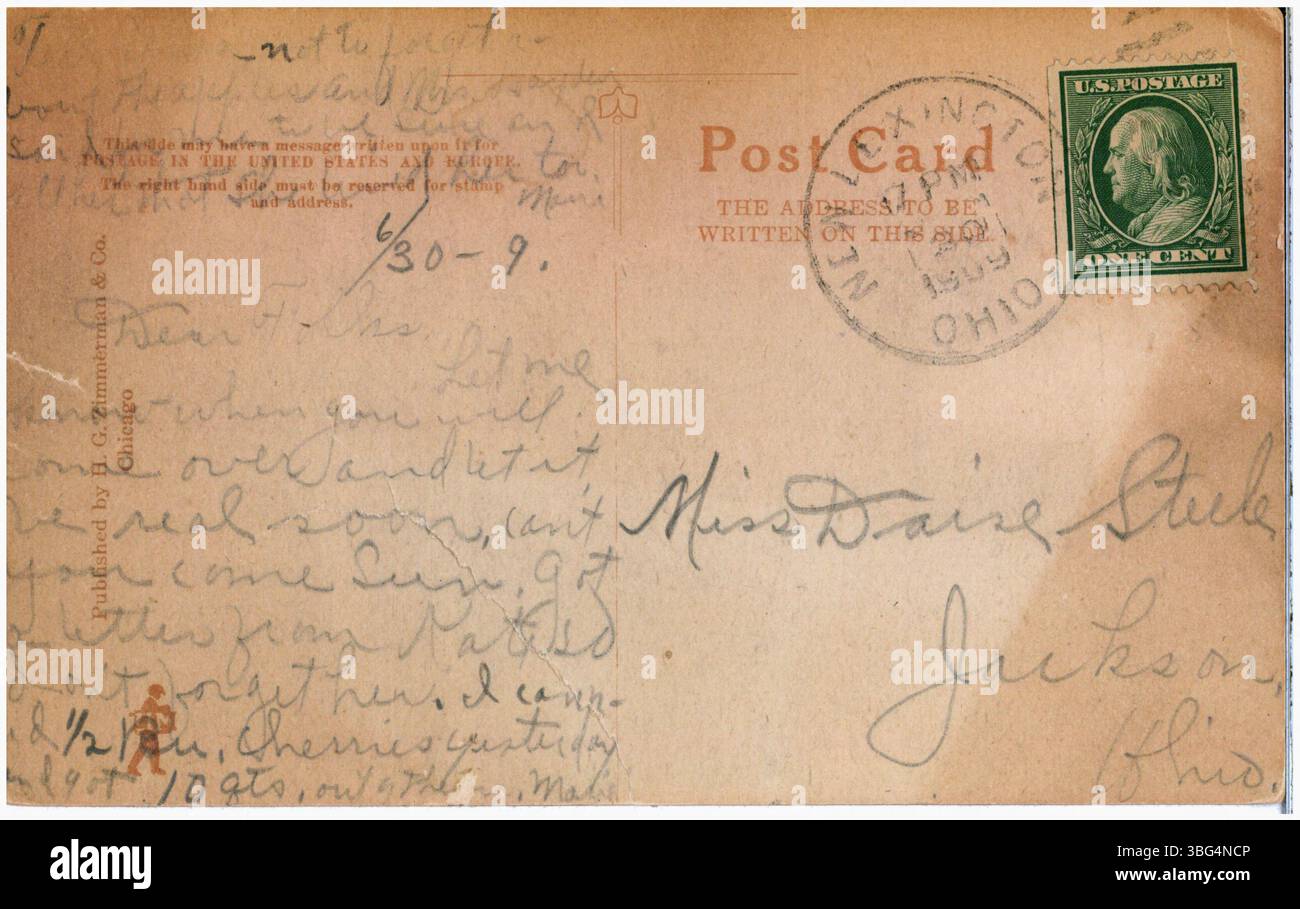 A black and white photograph from 1909 showing Main Street North in New ...