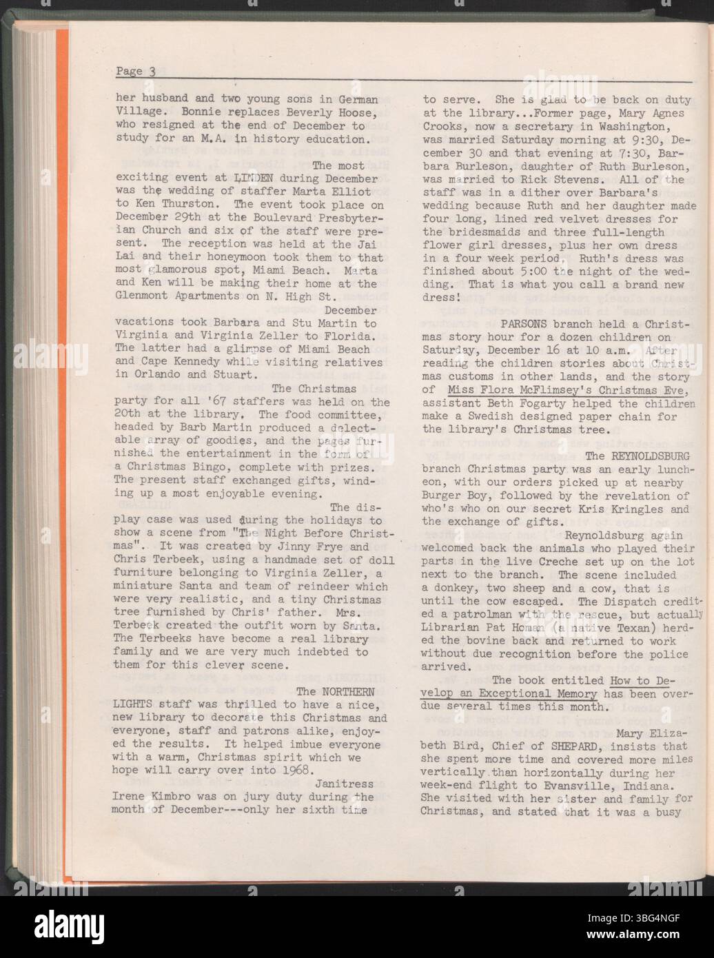 In the January 19, 1968 issue of Bookery Briefs, the newsletter covers ...