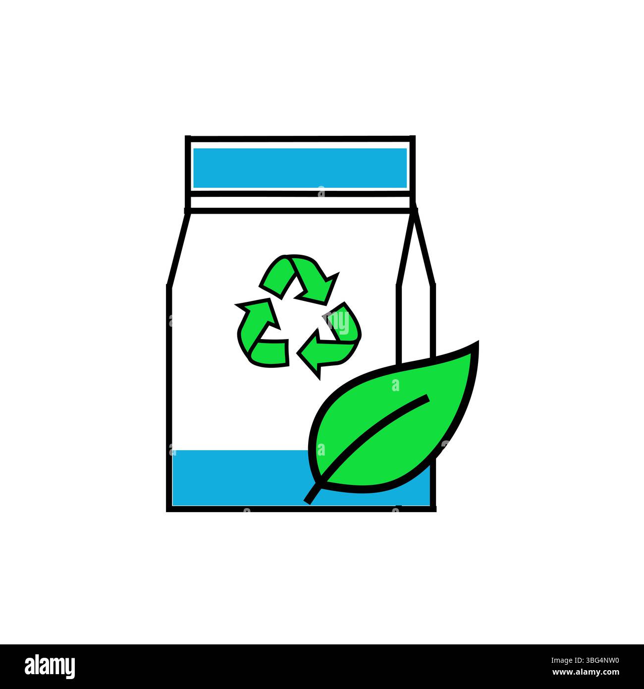 Eco package icon. Recycle symbol mark. Blue green palette. Vector eco ...