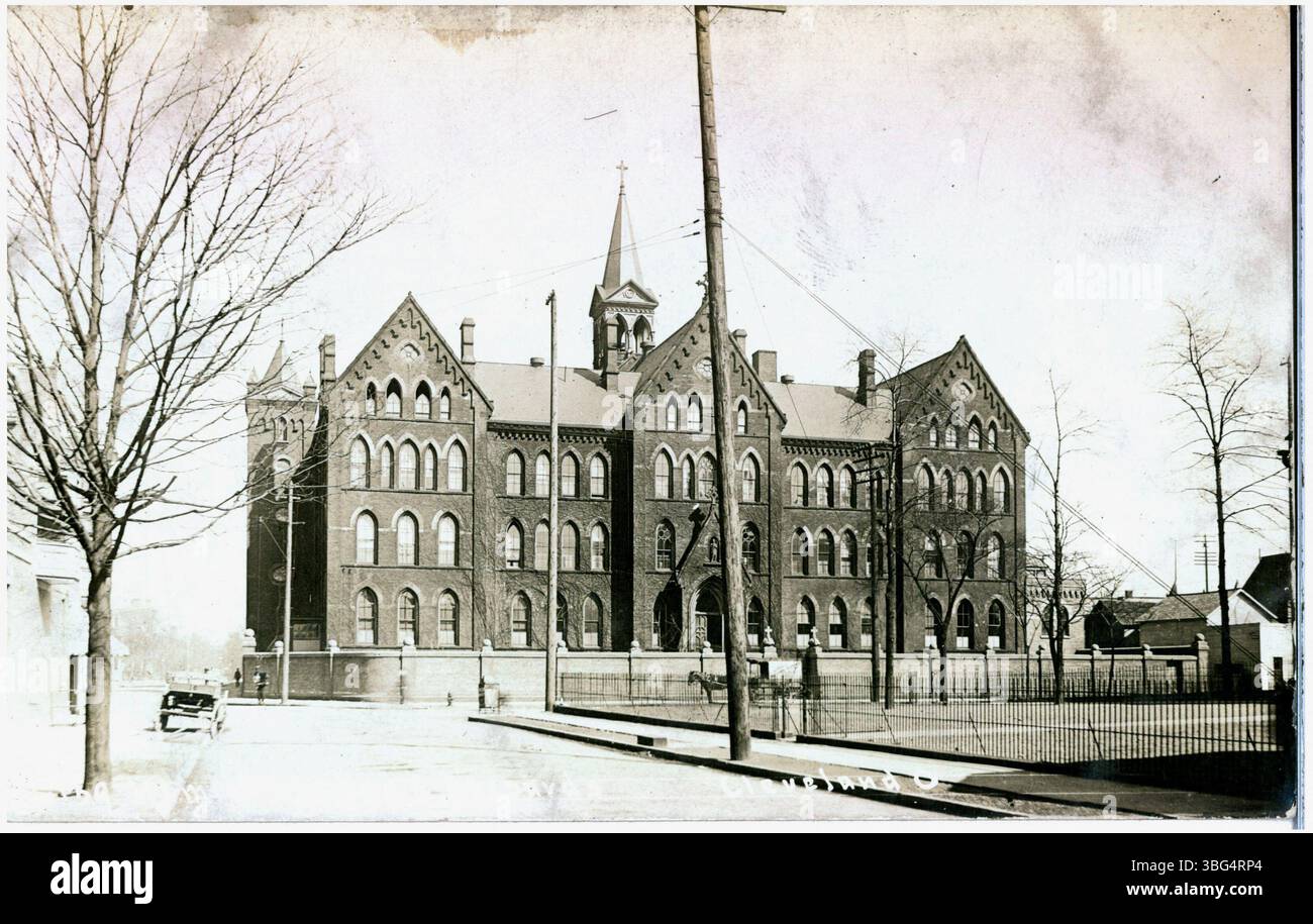 A view of the Good Shepherd's church in Cleveland, Ohio, depicting the ...