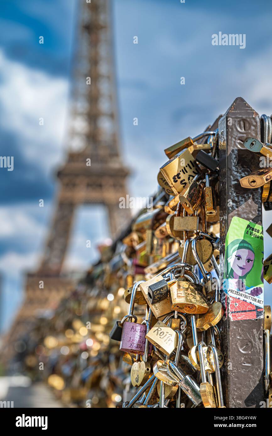 Captured near the iconic Eiffel Tower in Paris, this image showcases a ...