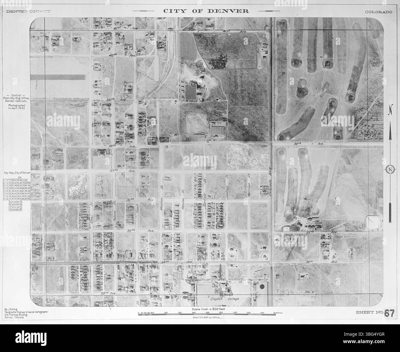 Plate 67 is a black and white glass plate negative from 1933, part of ...