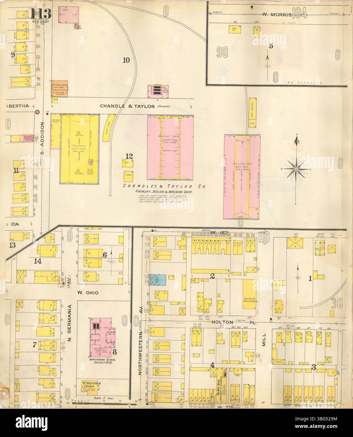 The 1898 Indianapolis Sanborn Map #113 offers a detailed view of the ...