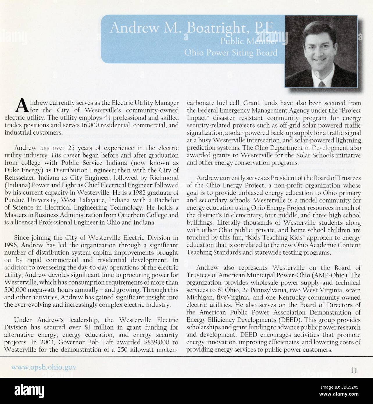 The 2007 annual report of the Ohio Power Siting Board includes an ...