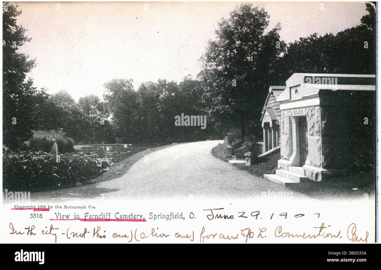 This 1907 black and white photograph shows the entrance to Ferncliff ...