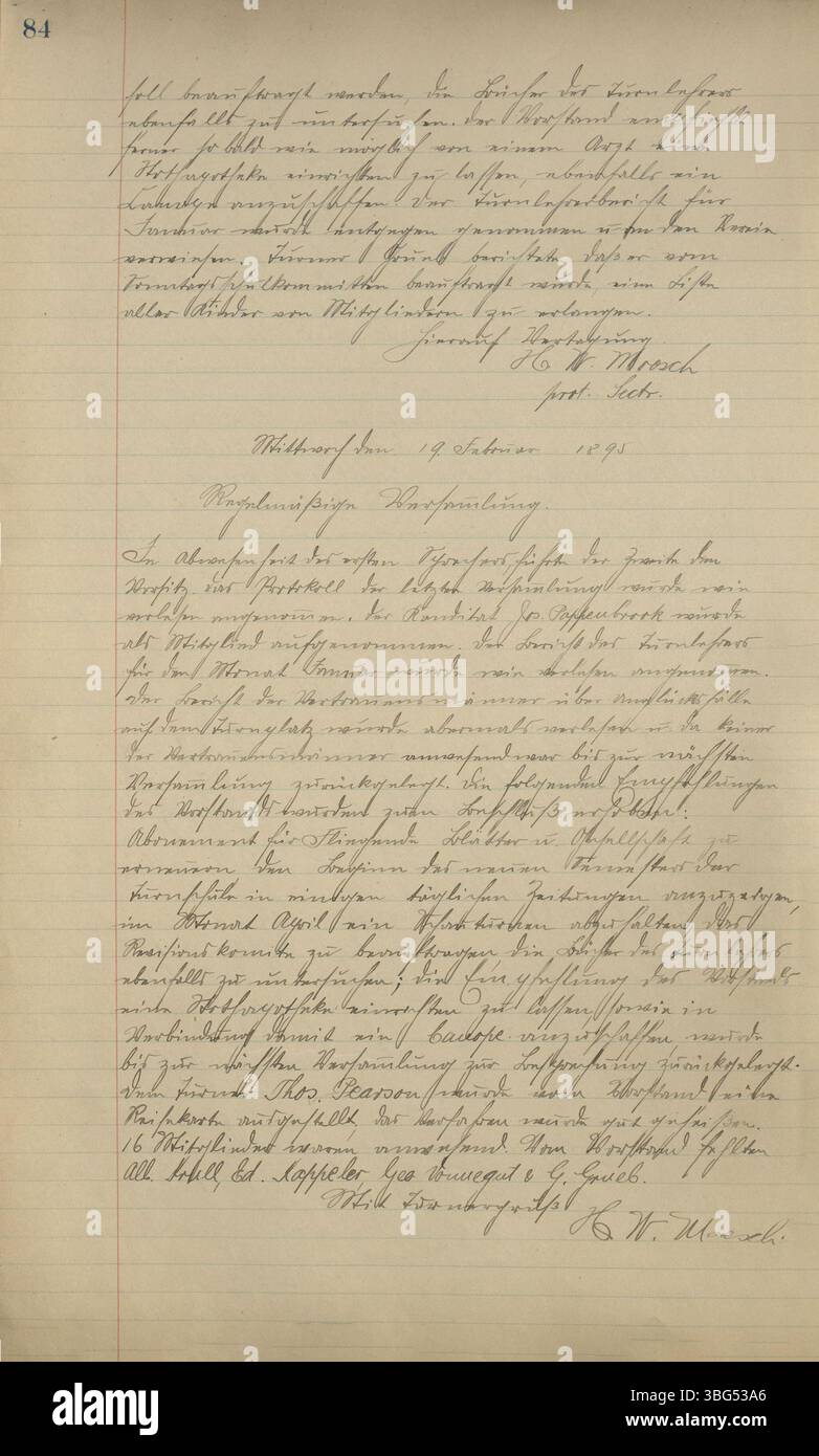 Handwritten minutes from the Indianapolis South Side Turners Board of ...