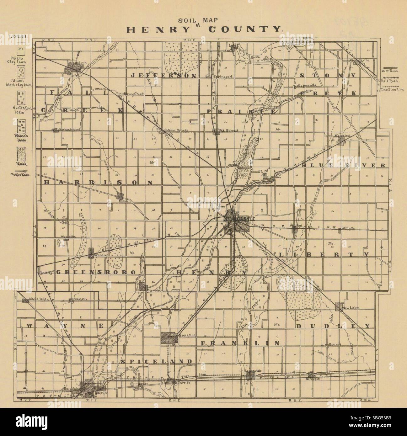The soil map of Henry County displays the distribution of different ...