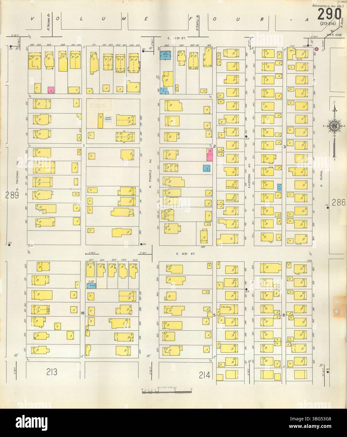 Sanborn Map #290 from 1940 illustrates the city structure of ...