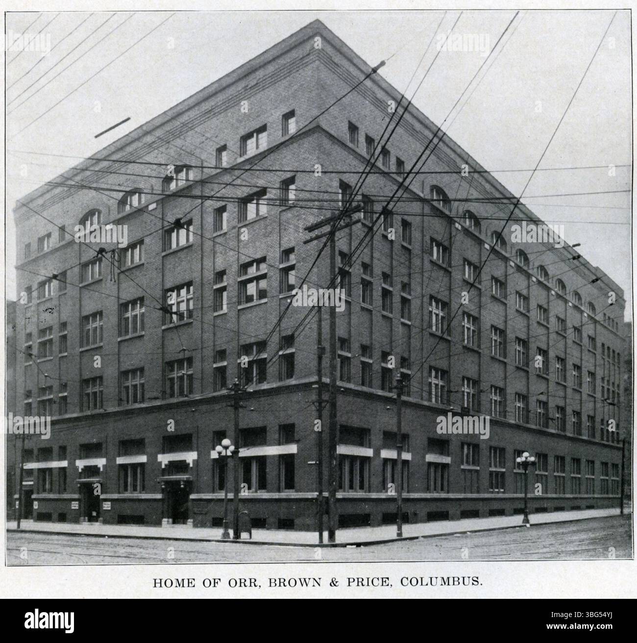This 1916 photograph depicts the Orr, Brown and Price building, which ...