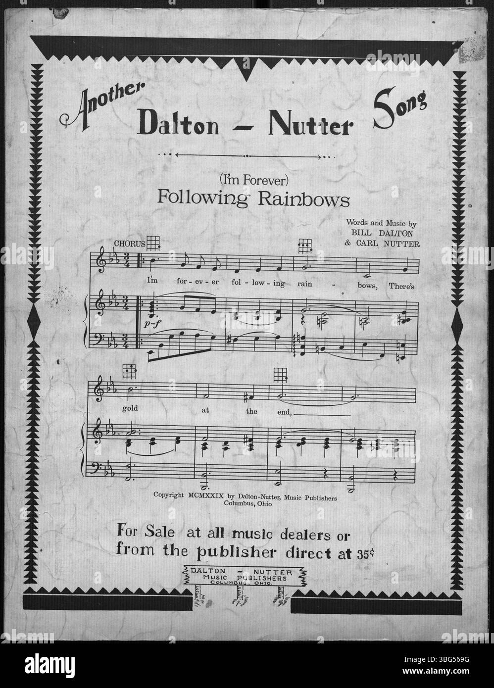 The 1929 sheet music for 'What A Moon' includes a full moon ...