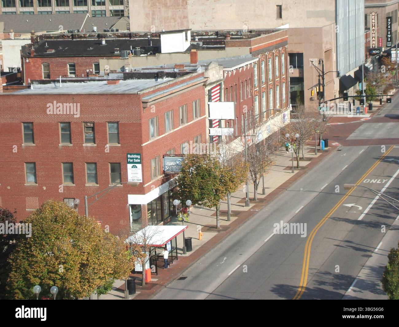 A northward view of South High Street from room #640 of the Westin ...