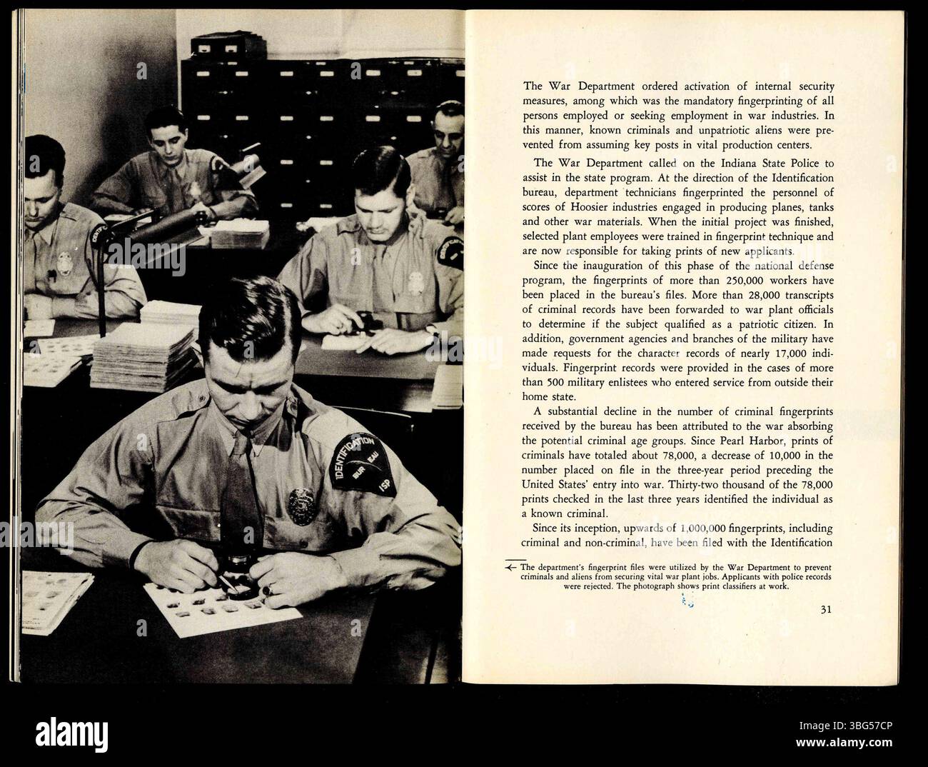 This section of the 1944 progress report from the Indiana State Police ...