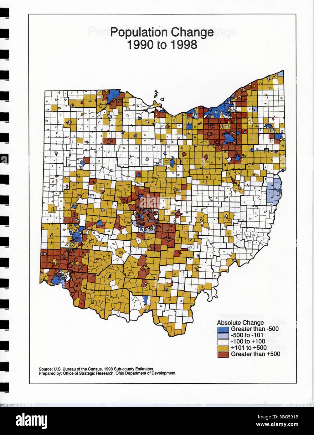 Page 6 provides population estimates for Ohio from 1990-1998, offering ...