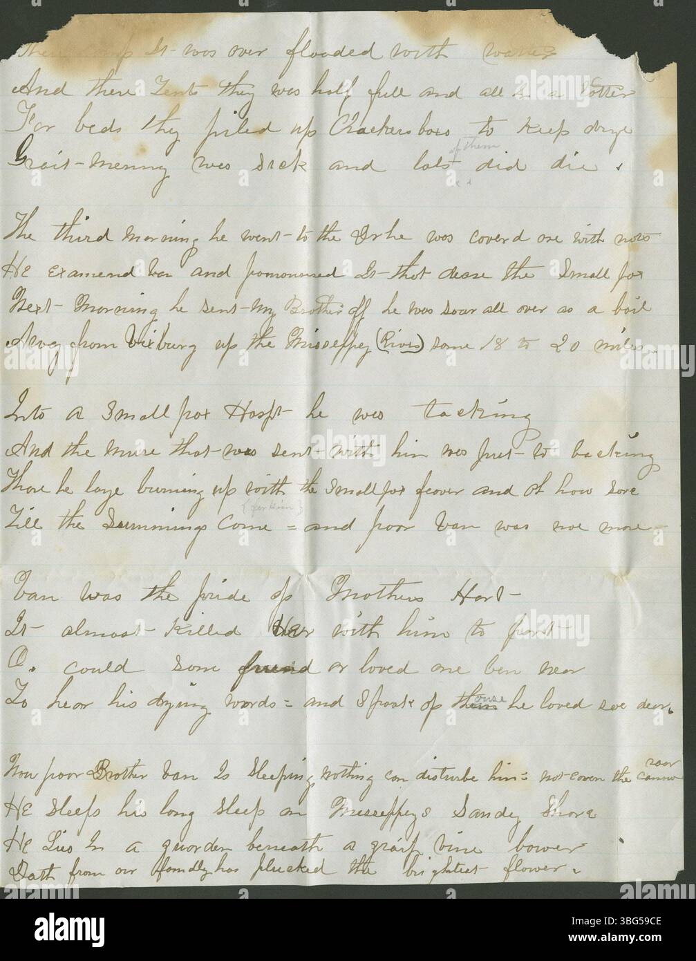 A handwritten letter dated April 20, 1864, from Edwin Brown to Almyra ...