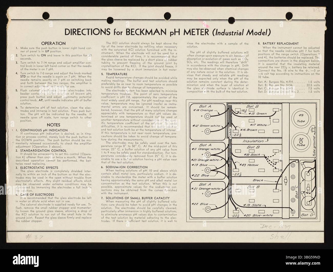 The Beckman pH Meter (Industrial Model), introduced in 1937, was ...