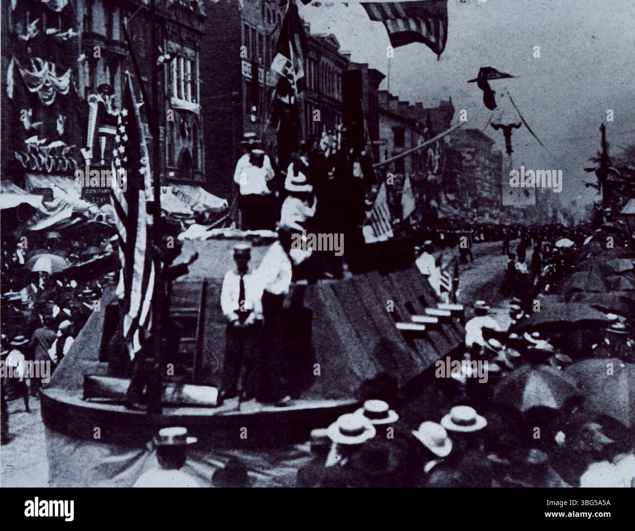 The 1888 Grand Army of the Republic Parade featured a replica of the ...