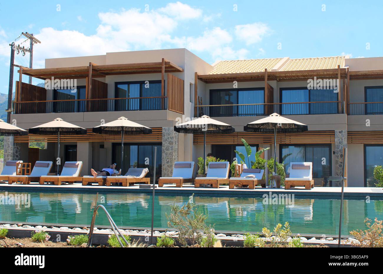 The newly opened UNDA hotel, Roda, Corfu, Greece Stock Photo - Alamy