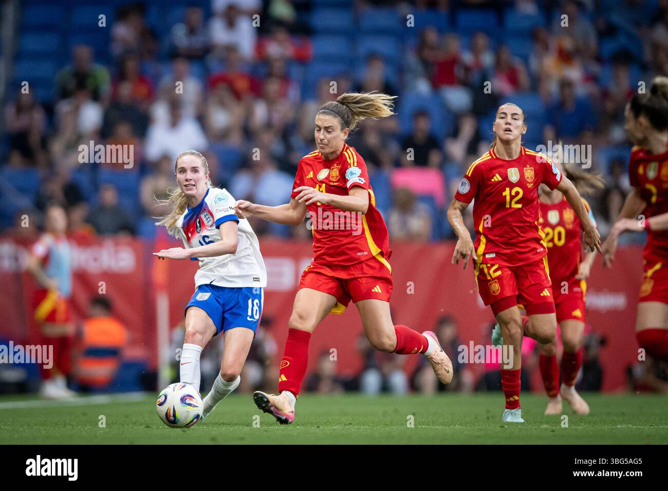 Barcelona, Spain. 03rd June, 2025. Georgia Stanway (England) and Alexia ...
