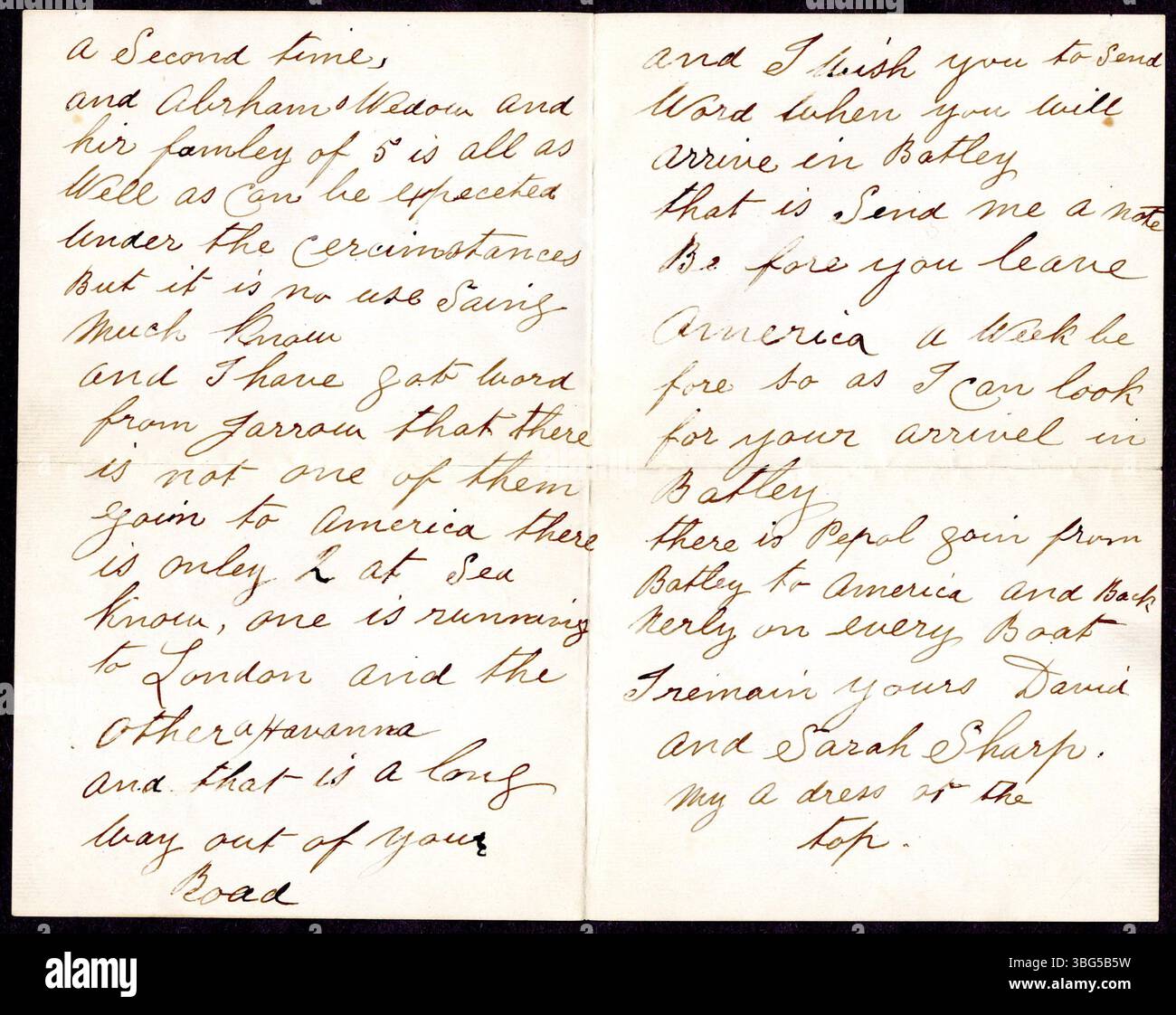 This letter from David and Sarah Sharp, written on May 24, 1881 ...