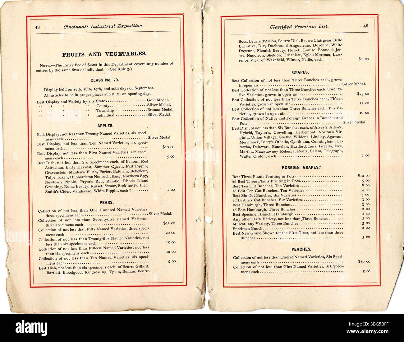 This document provides the rules and premium list for the 1873 ...