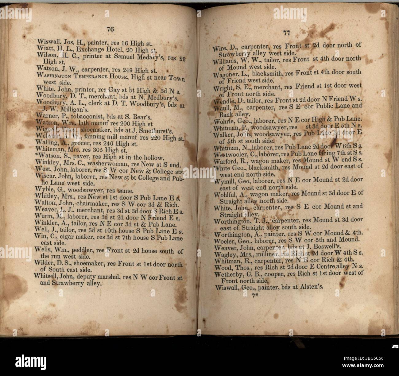 The 1845-1846 Kinney's Columbus City Directory features a comprehensive ...