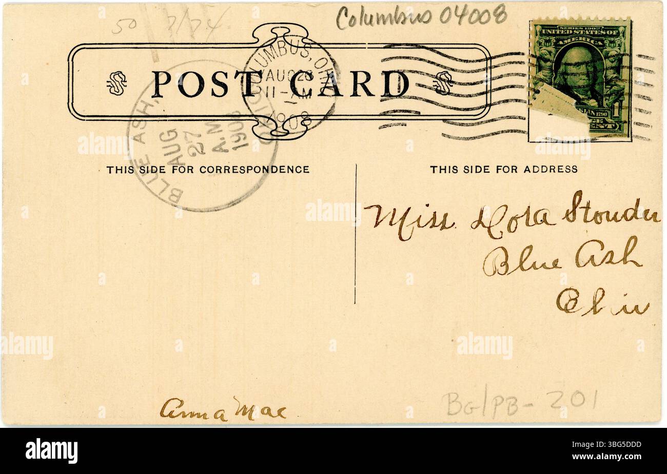 A color postcard of the Ohio Penitentiary in Columbus, Ohio Stock Photo ...