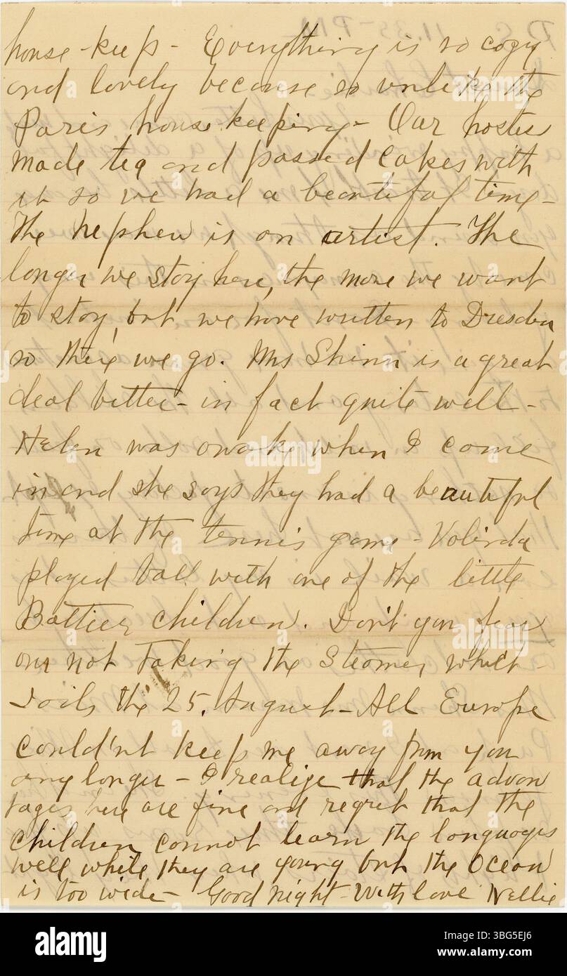 A letter from Ellen Beatty Henderson to her husband Charles G ...