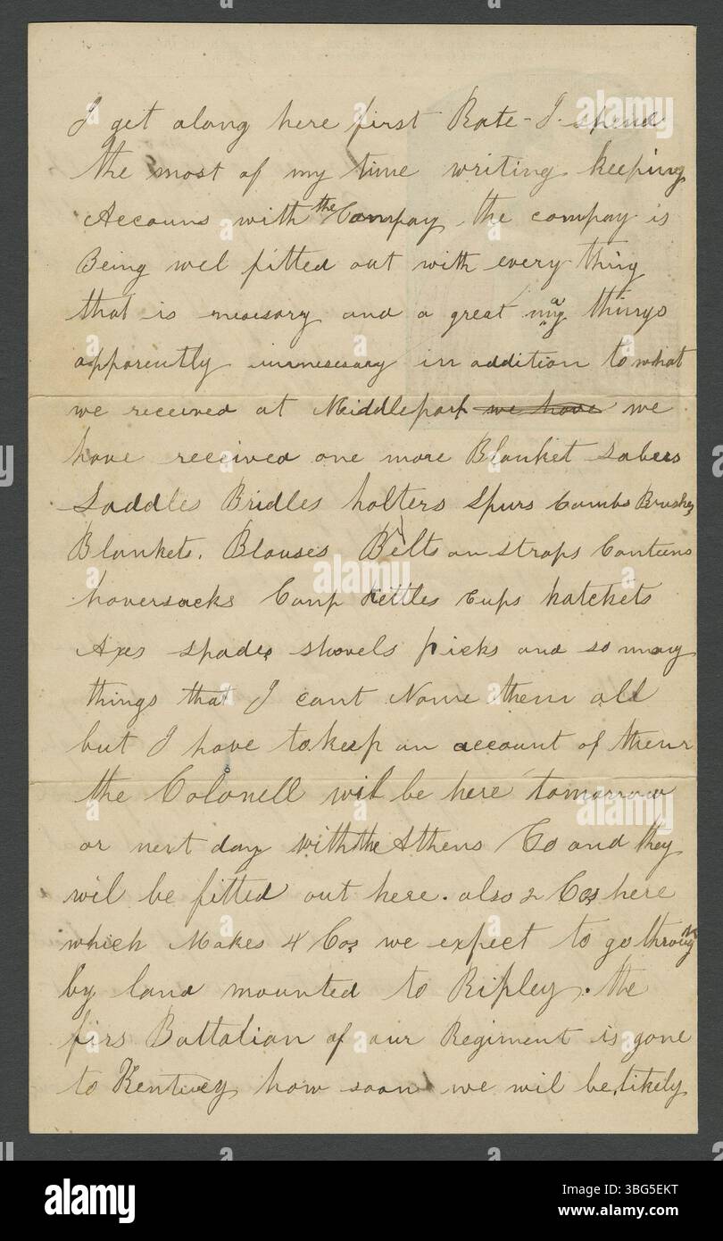 This letter, written by William McKnight to Samaria McKnight on ...