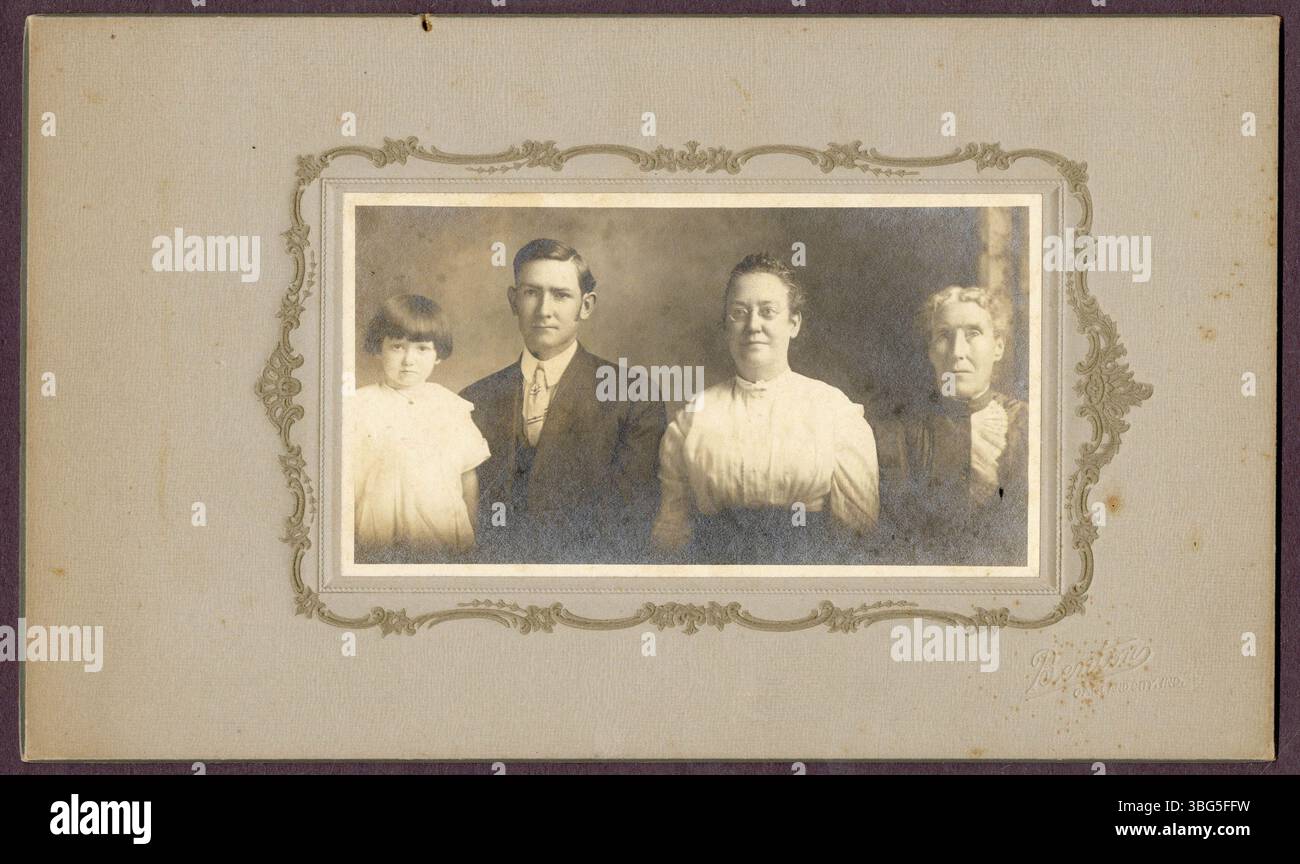 This photograph features Sarah, Herman, and Oma K. Gladish alongside ...