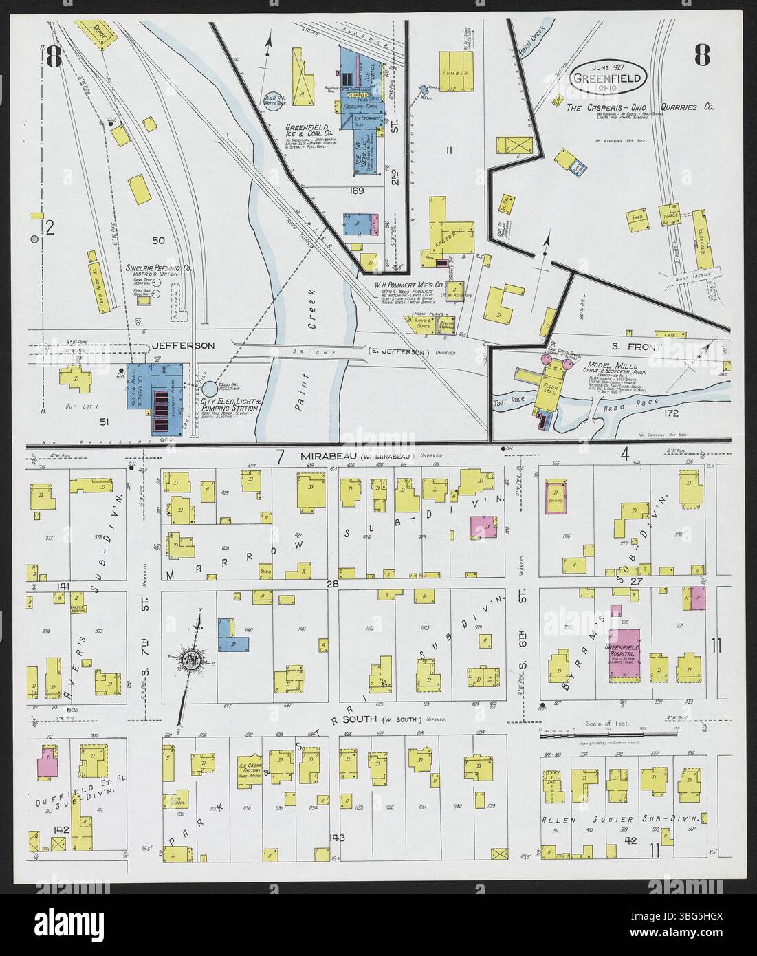 Page 8 of the 1927 Sanborn Map shows detailed street plans of ...