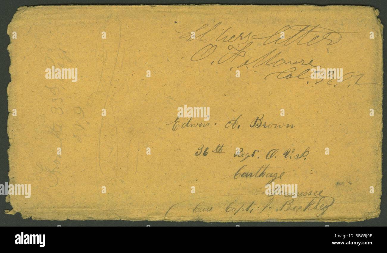 This letter from May 28, 1863, written by Jeny to Edwin Brown, is a ...