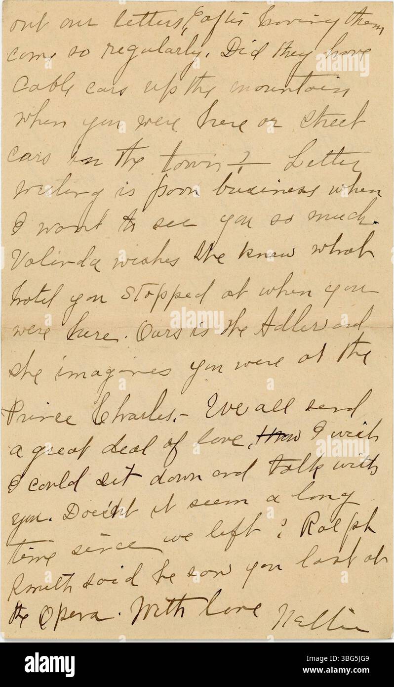 This is a letter from Ellen Beatty Henderson to her husband, Charles G ...