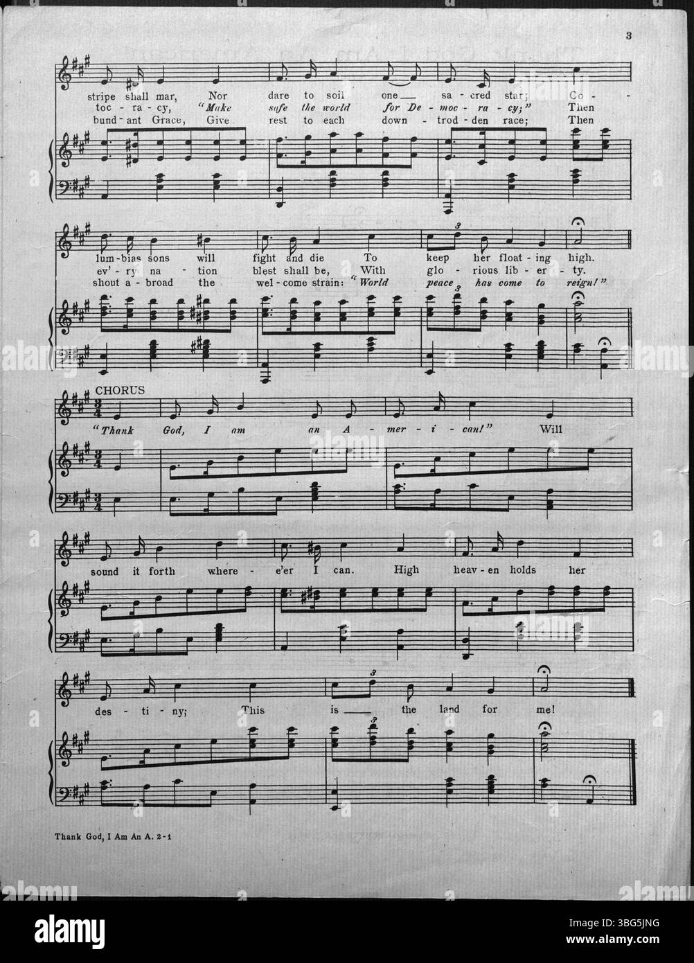 'Thank God I Am an American' (1917) is a patriotic song that reflects ...