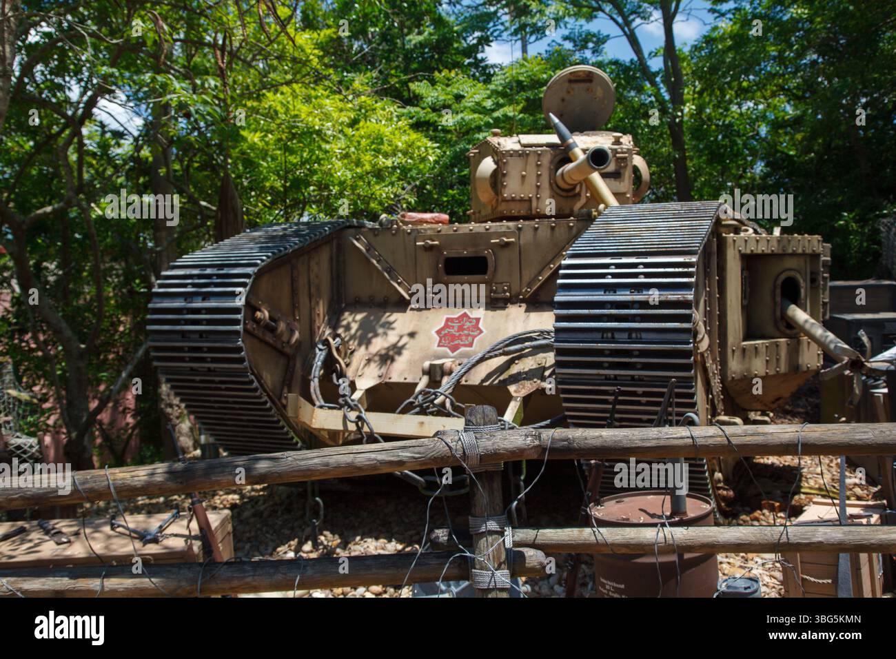 A Vintage war tank in Disney Hollywood Studios amusement park, Disney ...