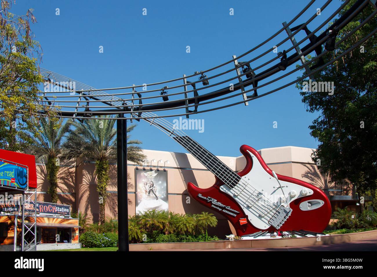 The Rock and Roller Coaster guitar Starring Aerosmith ride in Disney ...