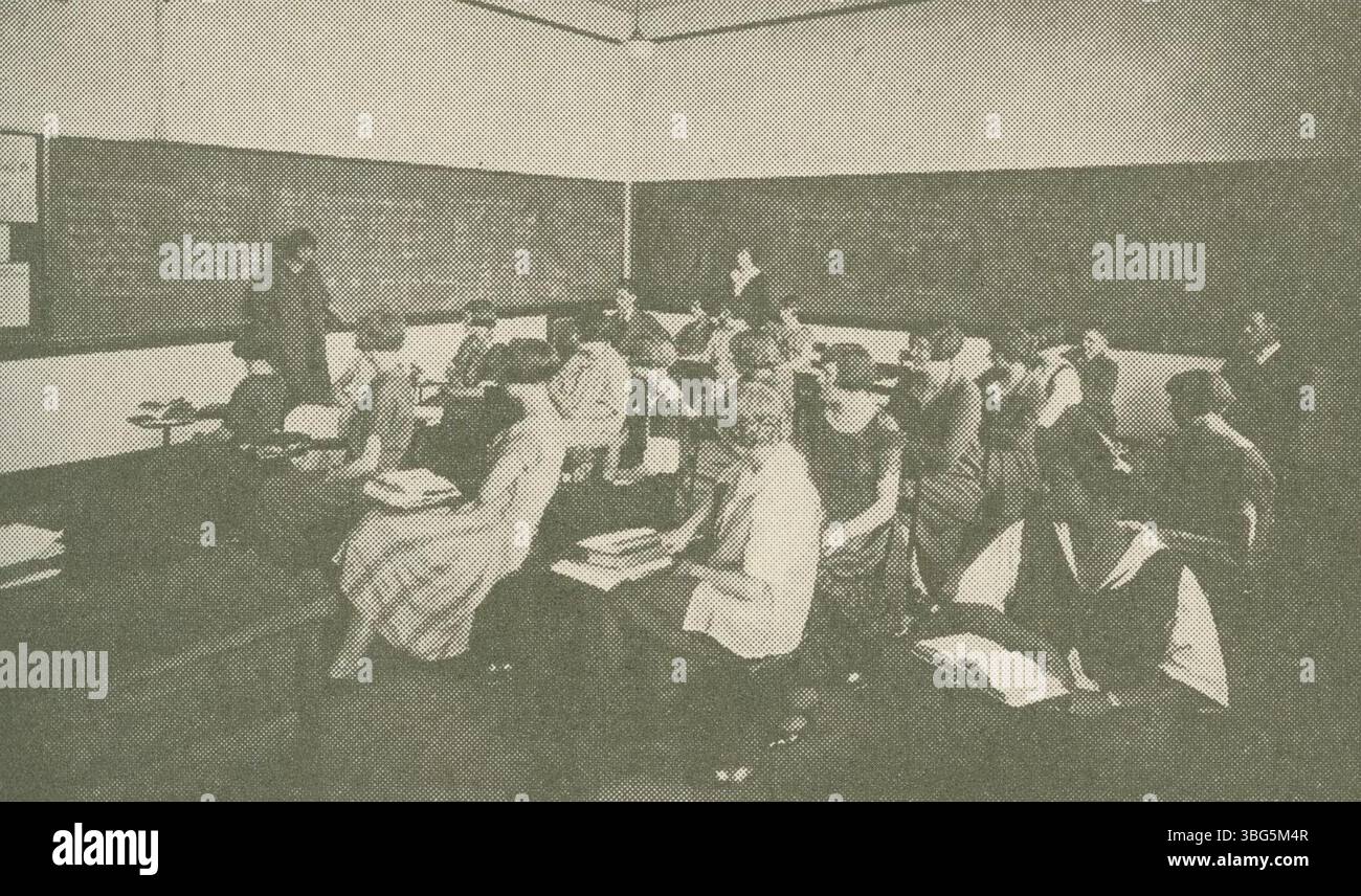 A photograph taken in 1925 of a classroom at Central High School in ...