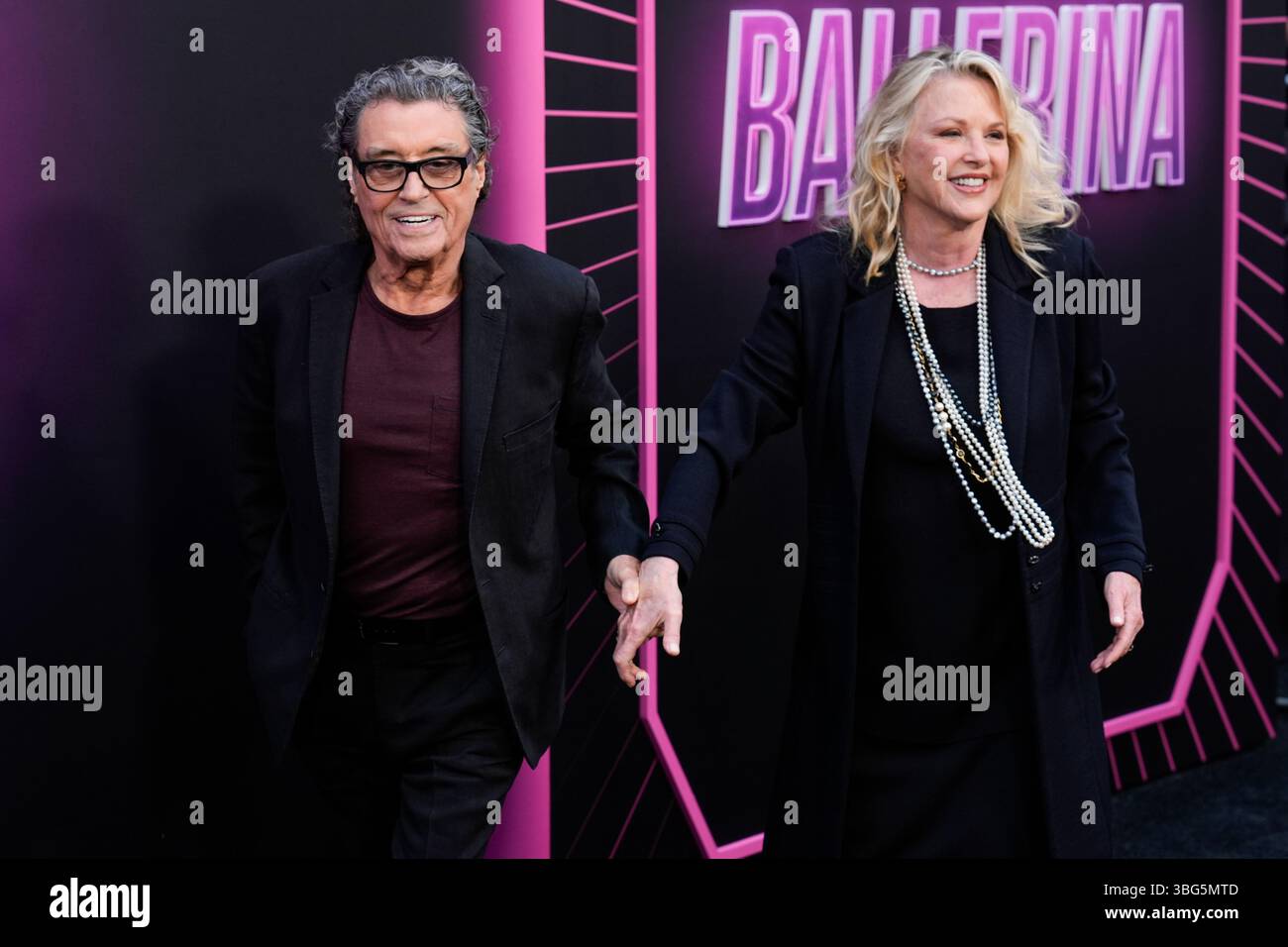 Ian McShane, left, and Gwen Humble arrive at the premiere of "Ballerina ...