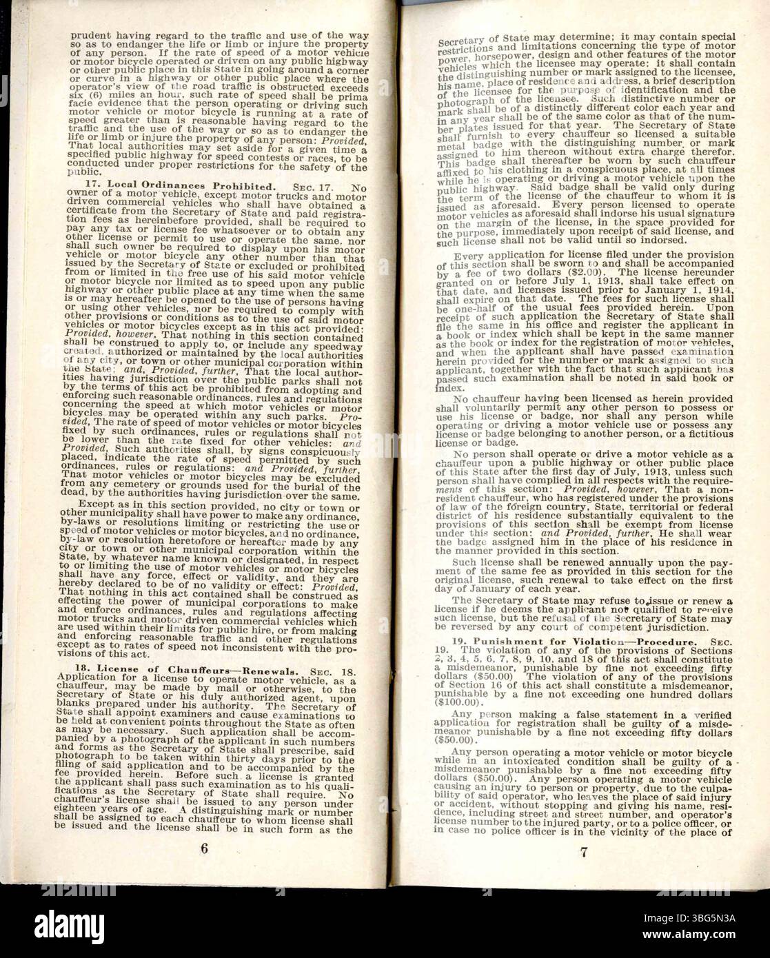 The 1921 motor vehicle and highway laws for Indiana provide regulations ...