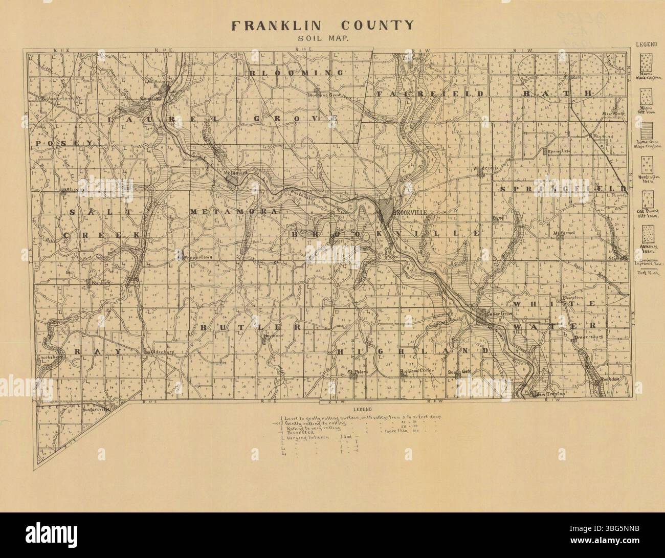 The Franklin County soil map details the distribution of different soil ...