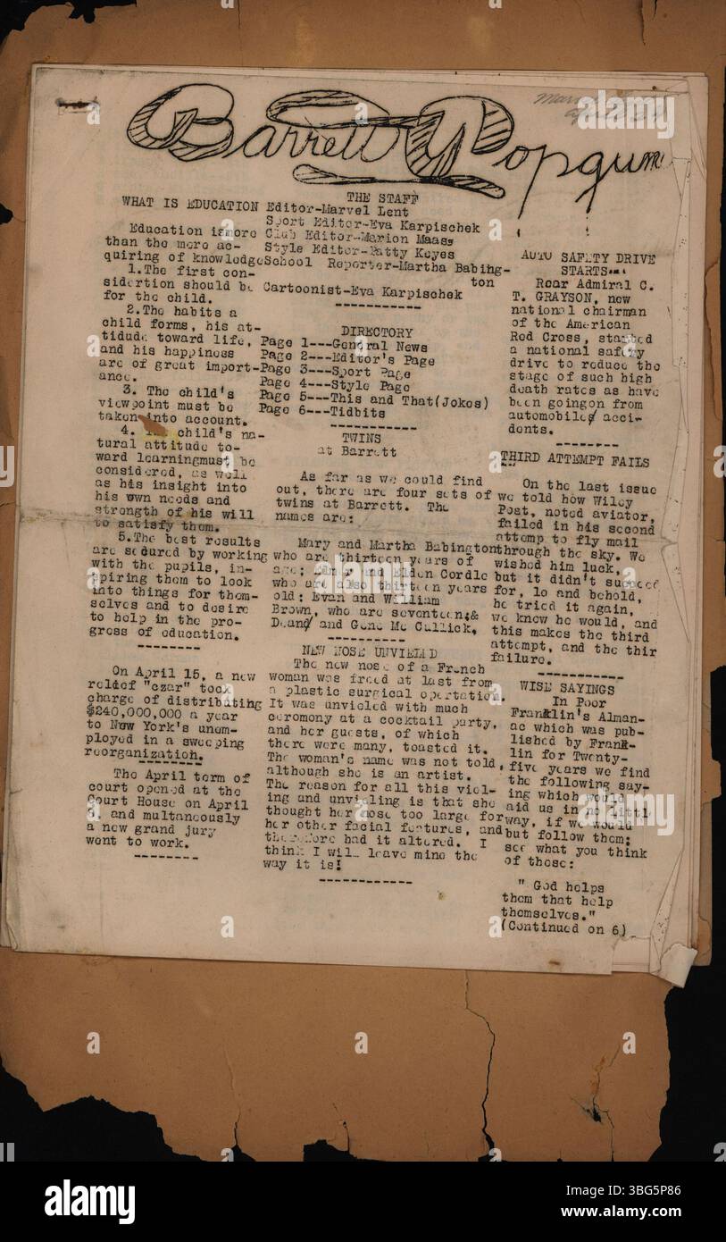 This page of the South End Scrapbook by Marvel Lent highlights ...