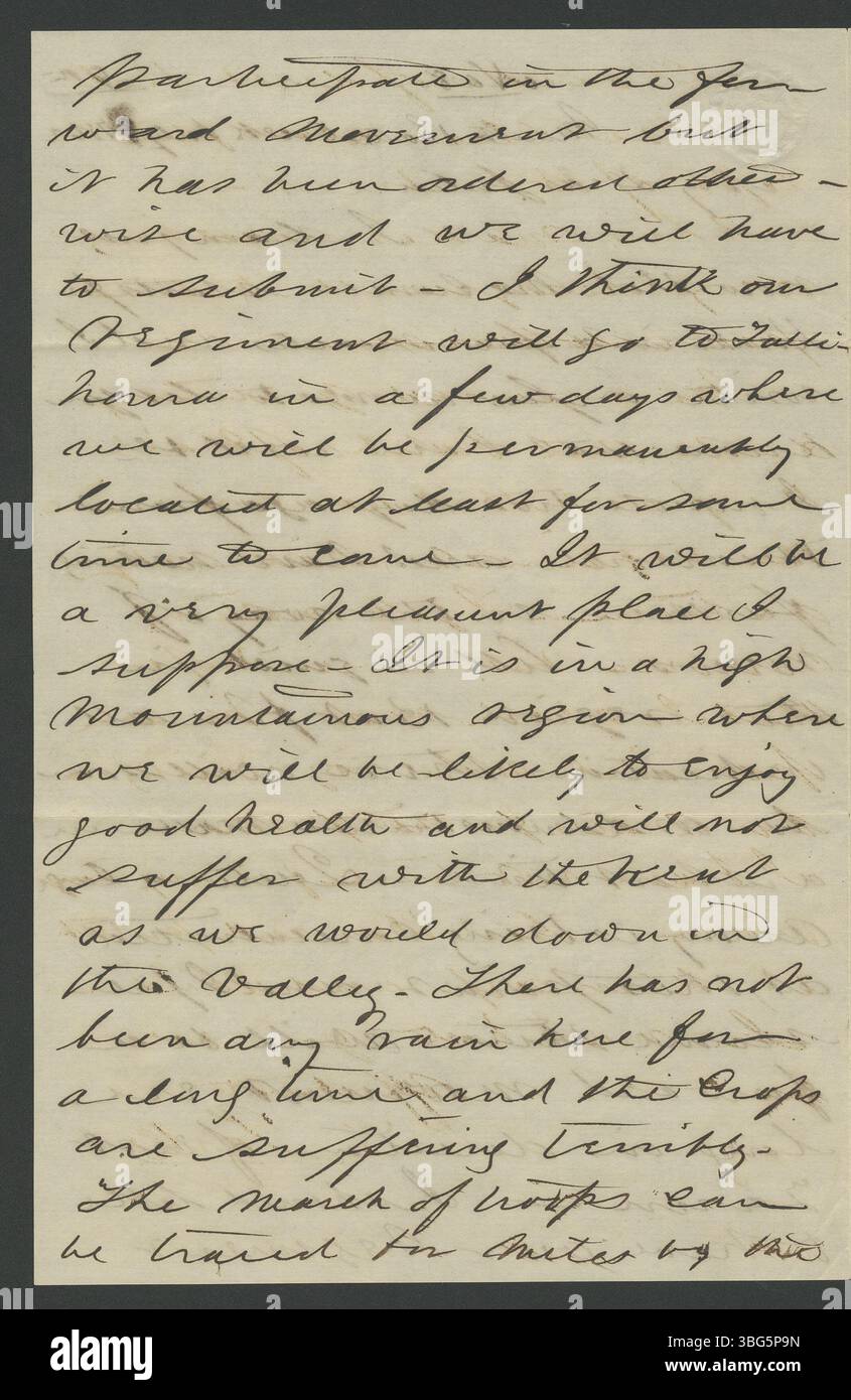 This letter, written by William Parker Johnson on July 9, 1862 ...