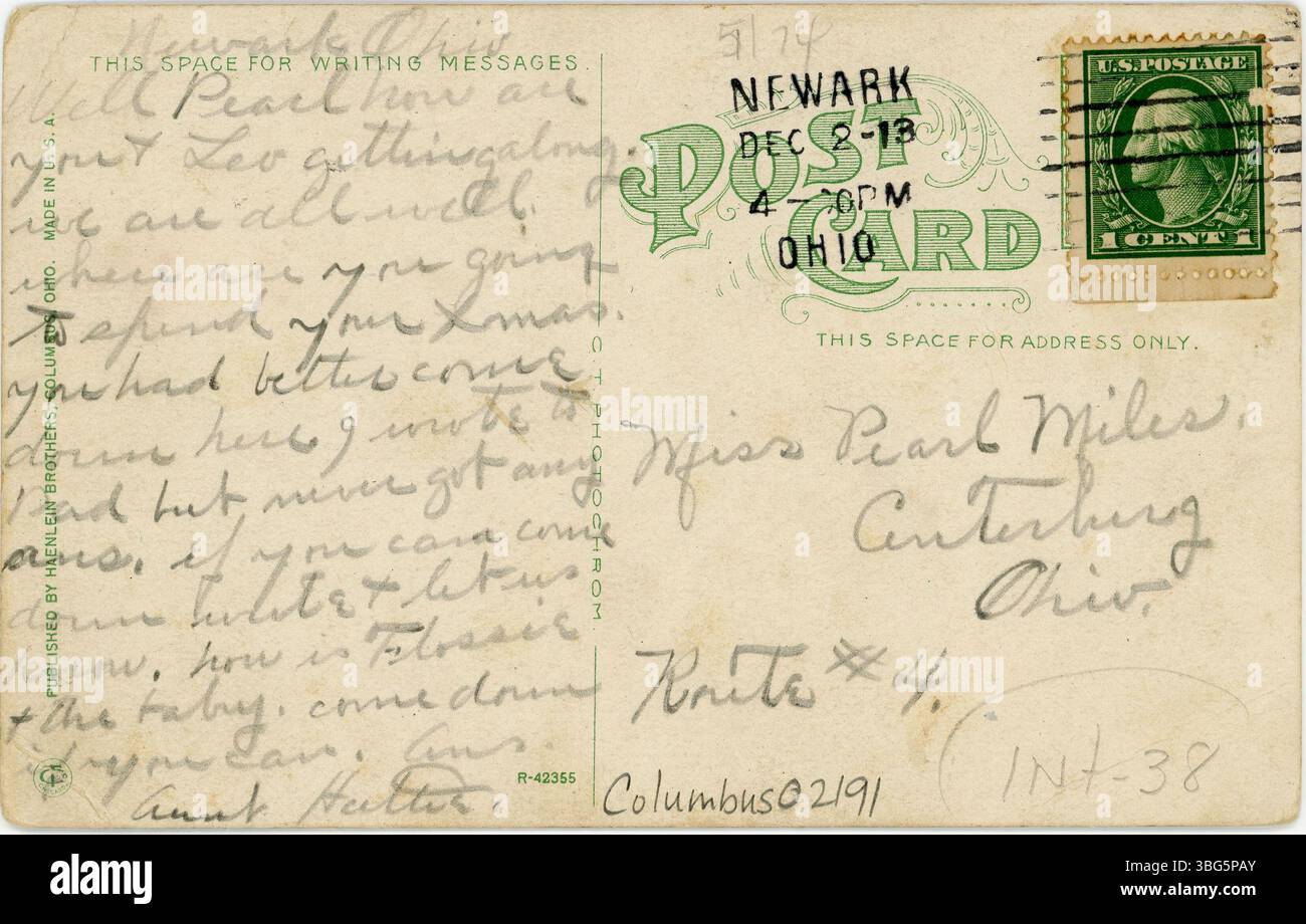 A color postcard depicting the Mezzanine Tea Room at the Green-Joyce Company Store in Columbus ...